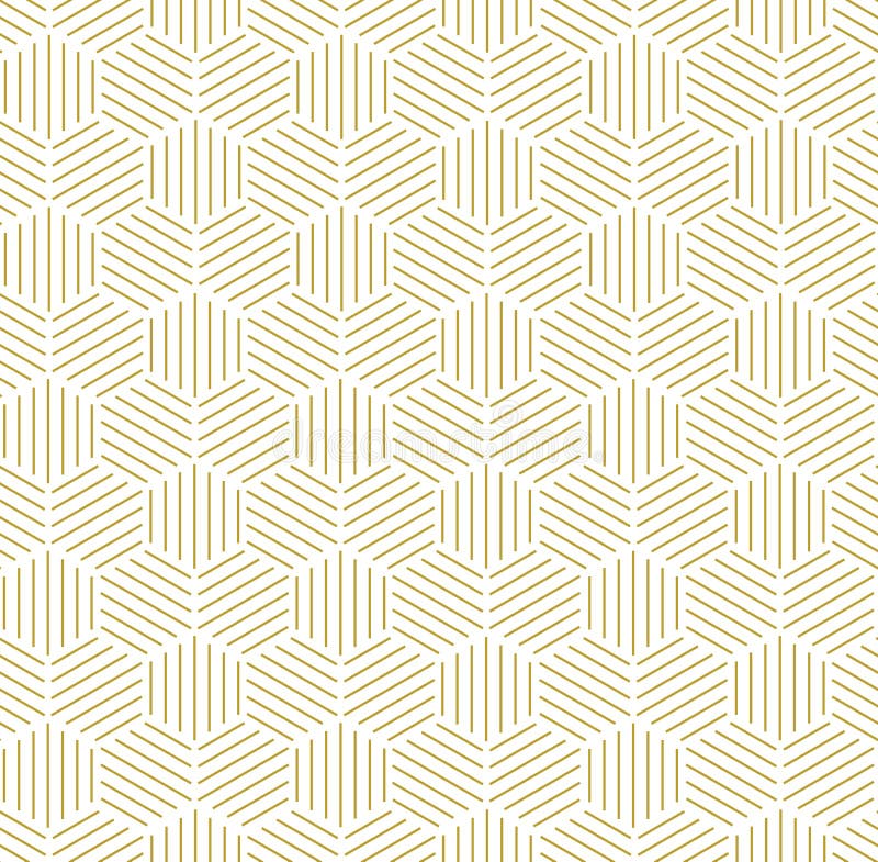 Gold Hexagonal Pattern Background Stock Illustration - Illustration of ...