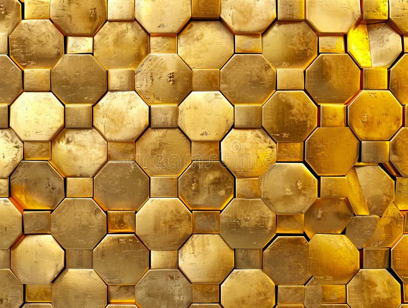 Hexagonal Tile Mosaic Background Design Stock Photo - Image of design ...