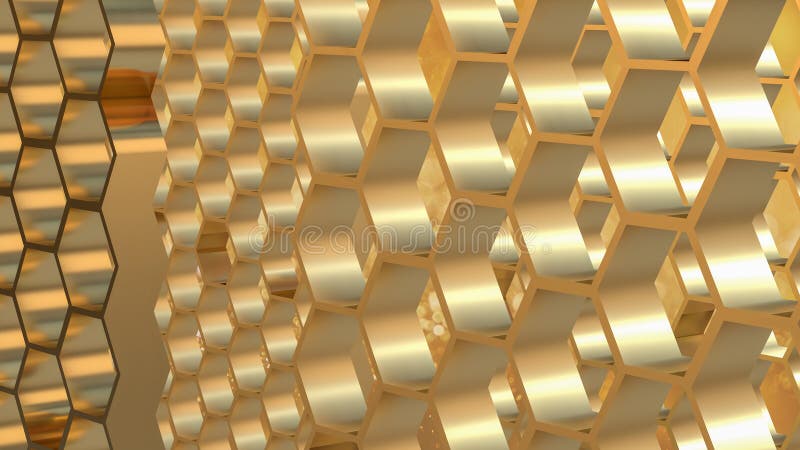 The Gold Hive for Abstract Luxury Background Concept 3d Rendering Stock ...