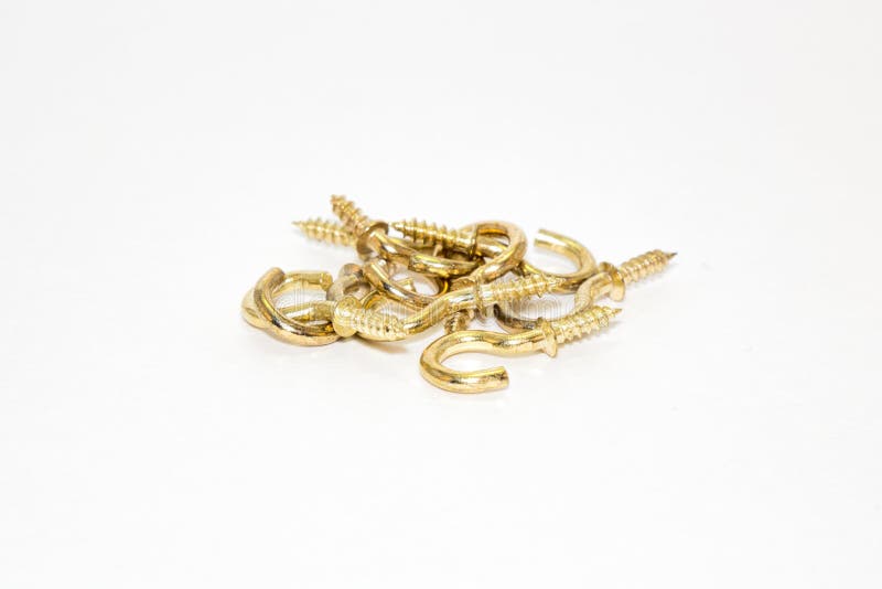 Gold Hook stock photo. Image of brass, tool, build, drill - 16142226