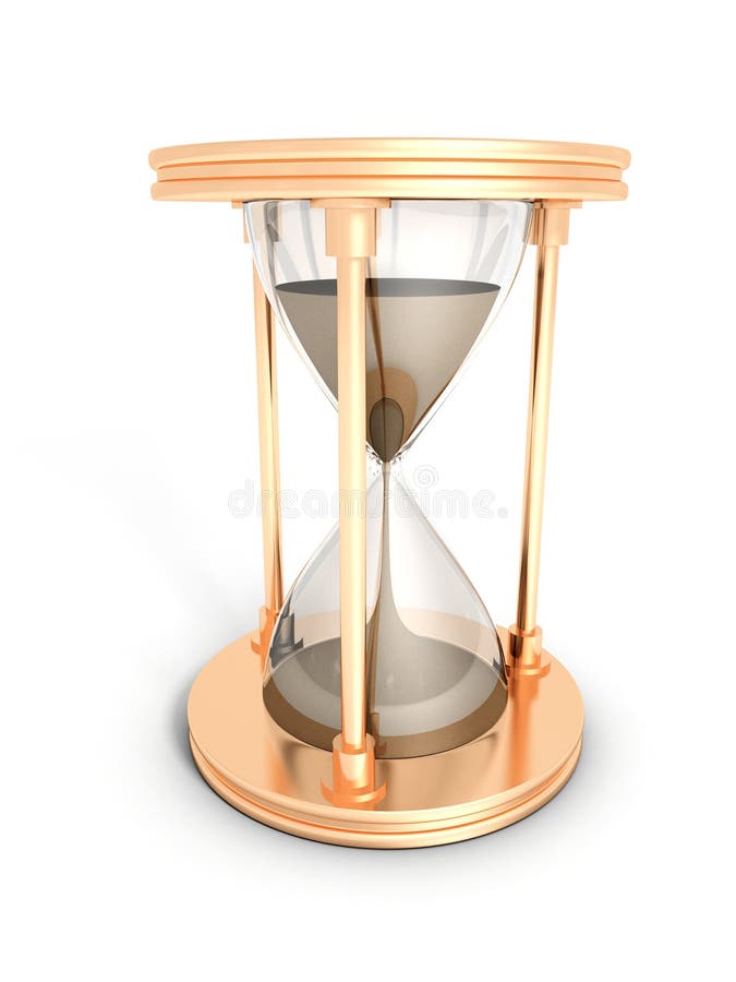 Golden sand-watch stock illustration. Illustration of discharge - 715266