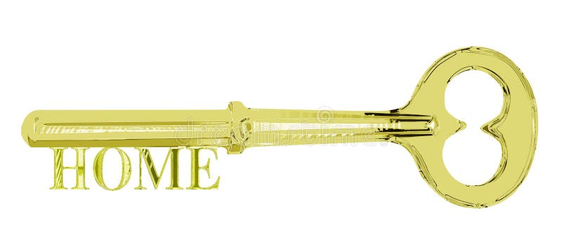 Gold House Home Key stock photo. Image of purchase, house - 17338580