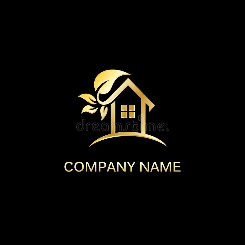 Gold House Realty Company Logo Stock Vector - Illustration of card ...