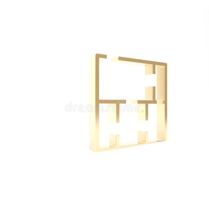 House Plan Golden Icon Stock Illustrations – 271 House Plan Golden Icon ...