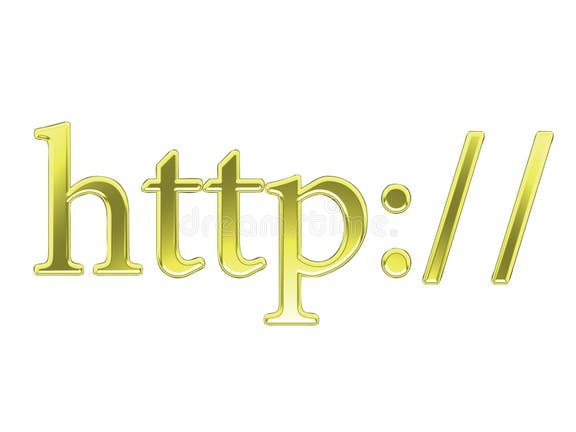 Gold http text stock illustration. Illustration of address - 4435673