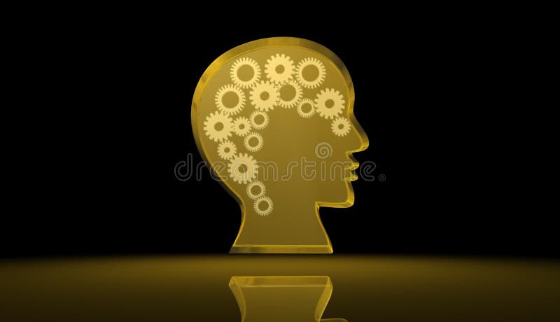 Human Head Label, Illustration Stock Illustration - Illustration of ...
