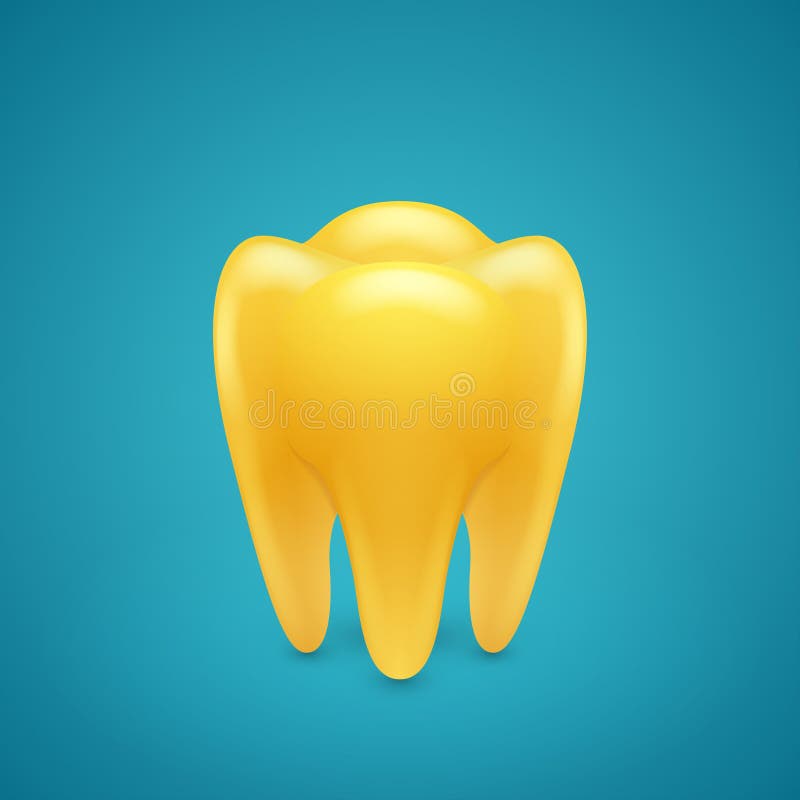 Gold human teeth stock vector. Illustration of blue, caries - 42533064