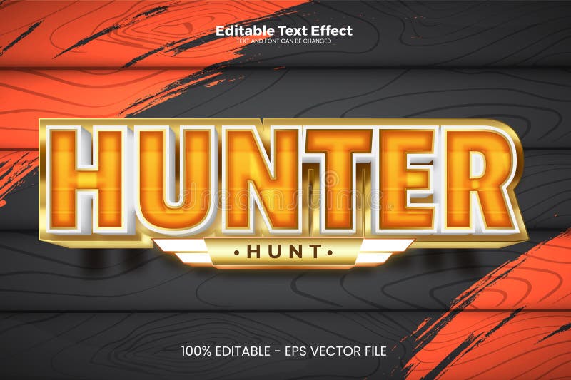 Gold Hunt Editable Text Effect in Modern Trend Style Stock Vector ...