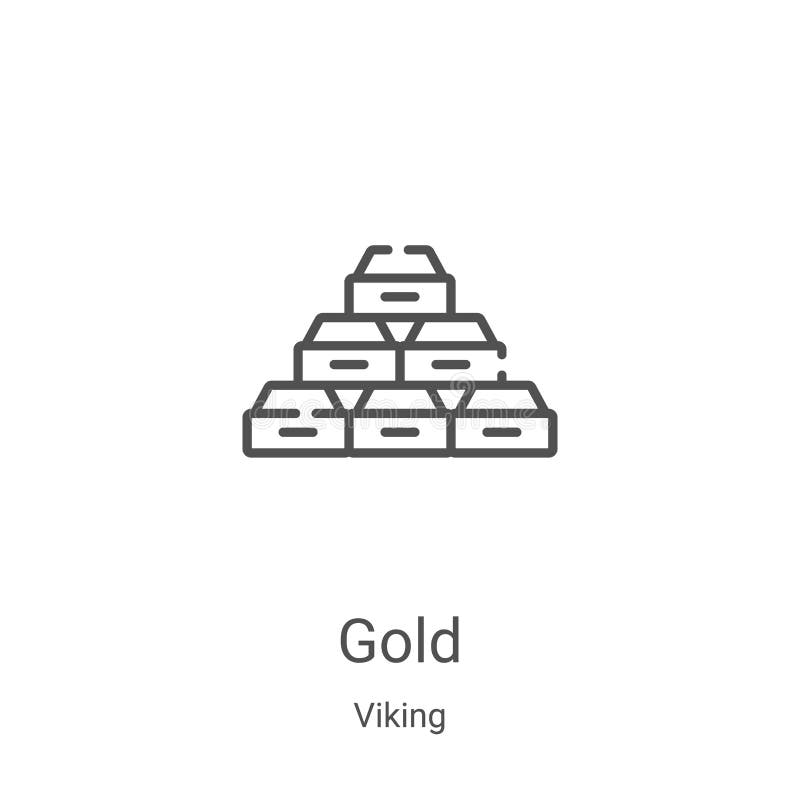 Gold Icon Vector from Viking Collection. Thin Line Gold Outline Icon ...