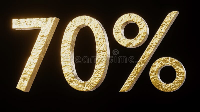 Gold 70 illustration stock illustration. Illustration of golden - 99365356