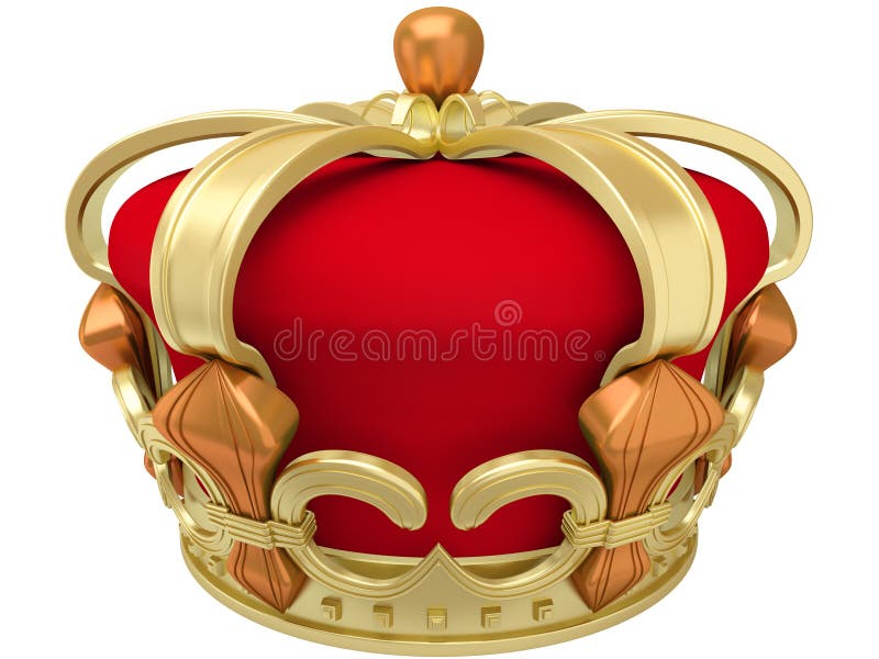 A Set Of Two Gold Imperial Crowns Of Different Shapes. 3D Vector. High ...