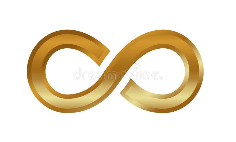 Gold infinity symbol stock vector. Illustration of marking - 347817443