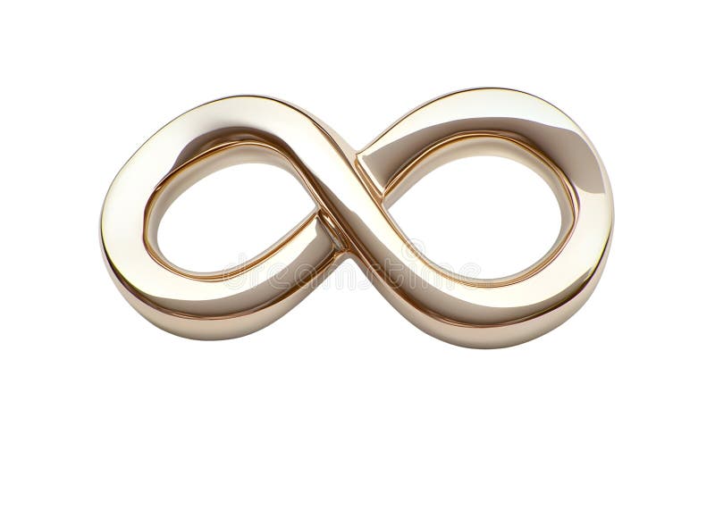 Gold Infinity Symbol Isolated on White Stock Illustration ...