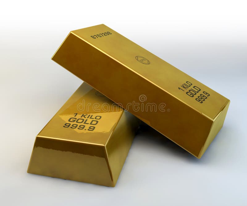Gold ingot stock illustration. Illustration of trade - 39374255