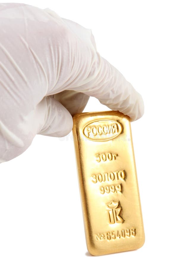 Gold Bar Isolated with Clipping Path Stock Image - Image of isolated ...