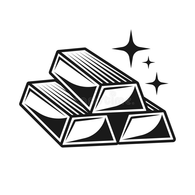 Gold Ingot Stack Vector Object or Design Element Stock Vector ...