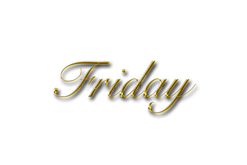 Gold inscription Friday stock illustration. Illustration of gold ...