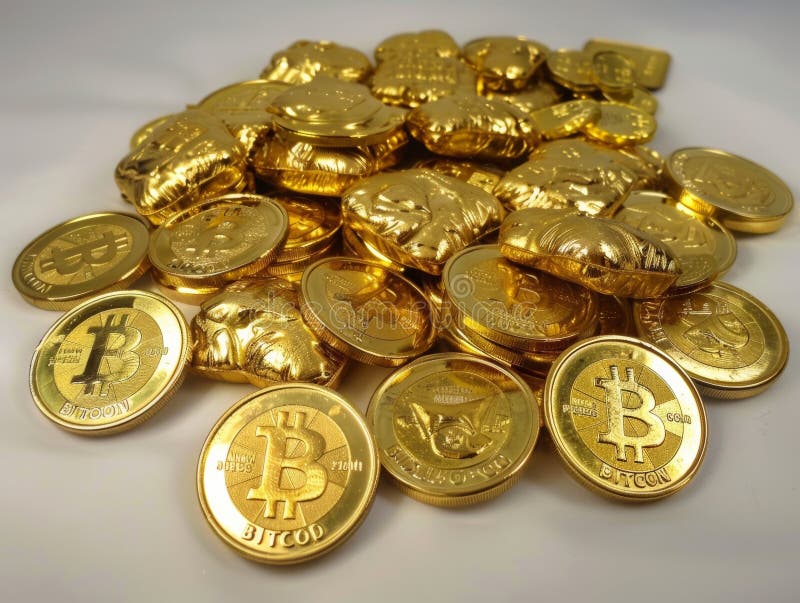 Gold Investment Vs Bitcoin Investment with Blurred Trading Graph - Ai ...