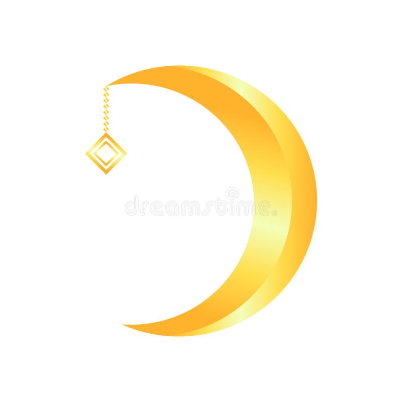 Gold Islamic Moon Ramadan stock vector. Illustration of template ...