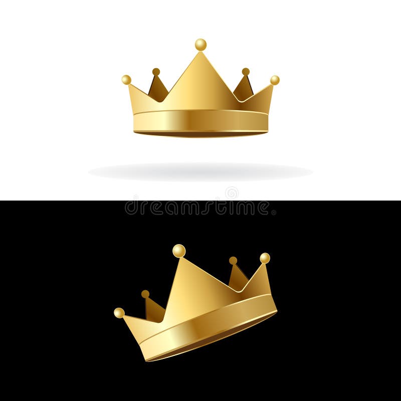 Gold isolated crown design stock vector. Illustration of abstract ...