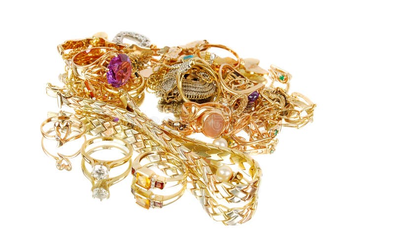 Bunch of gold chains stock photo. Image of accessory, bunch - 8386086