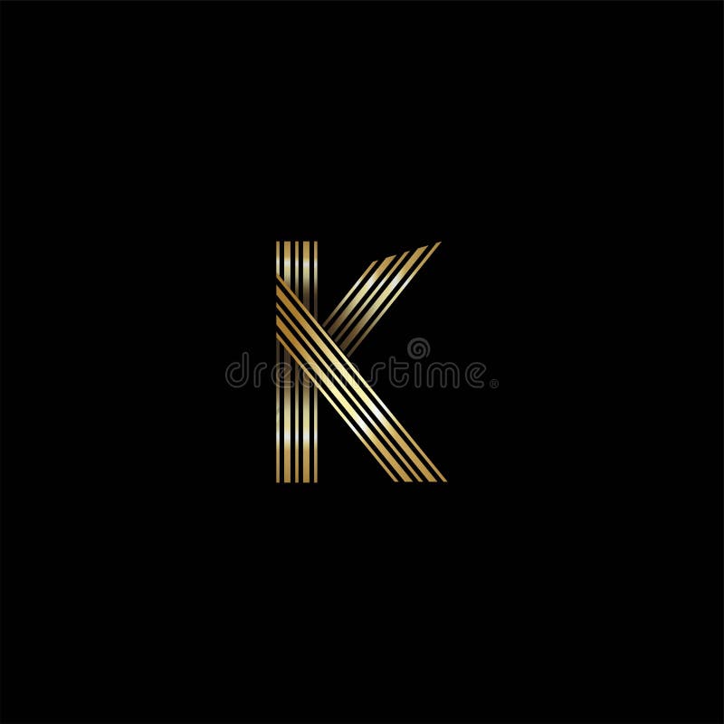 Gold K Logo Design Logo Brand K Logo Stock Illustration - Illustration ...