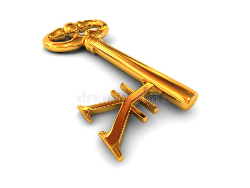 Gold key stock illustration. Illustration of wealth, financial - 11991645
