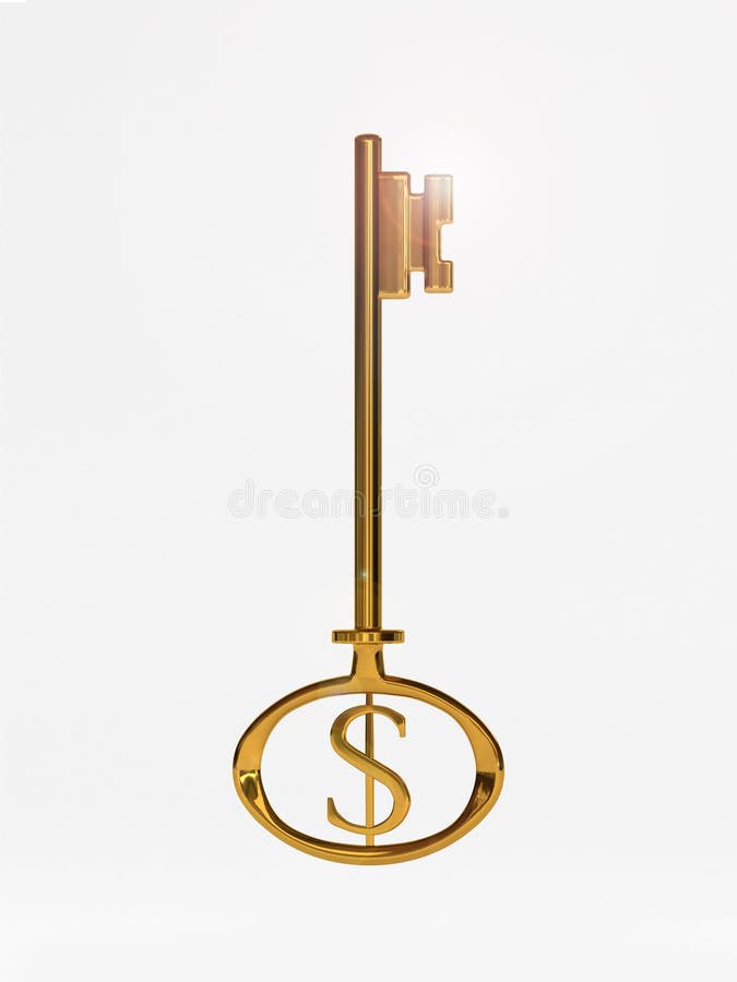 Gold key stock illustration. Illustration of dollar, money - 11991663