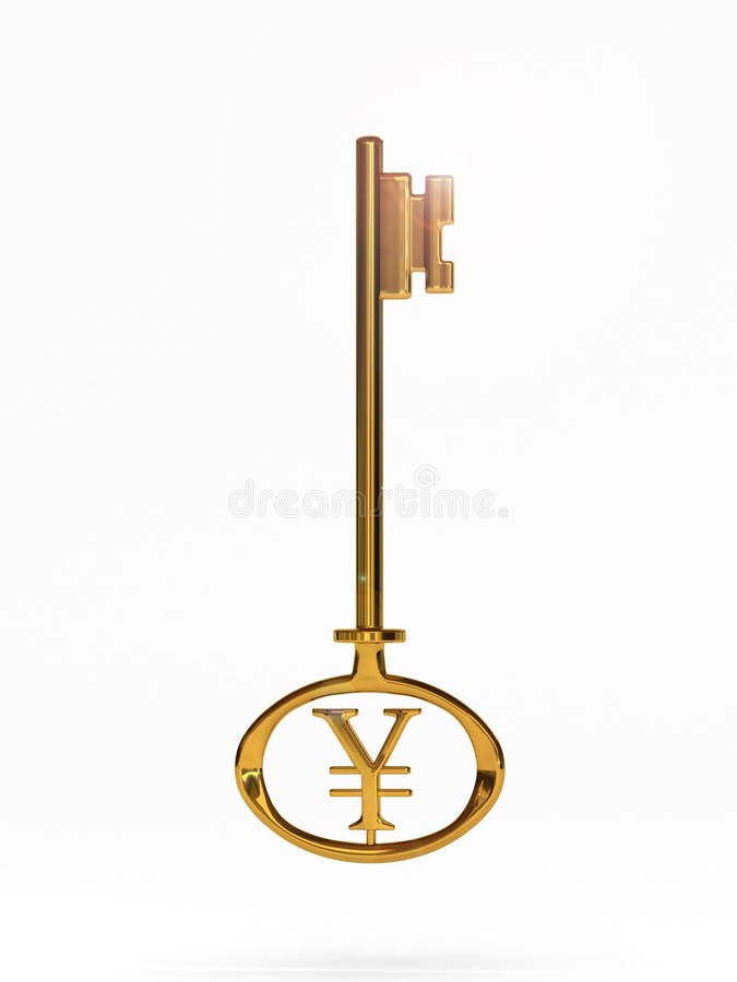Gold key stock illustration. Illustration of modern, symbol - 11991667