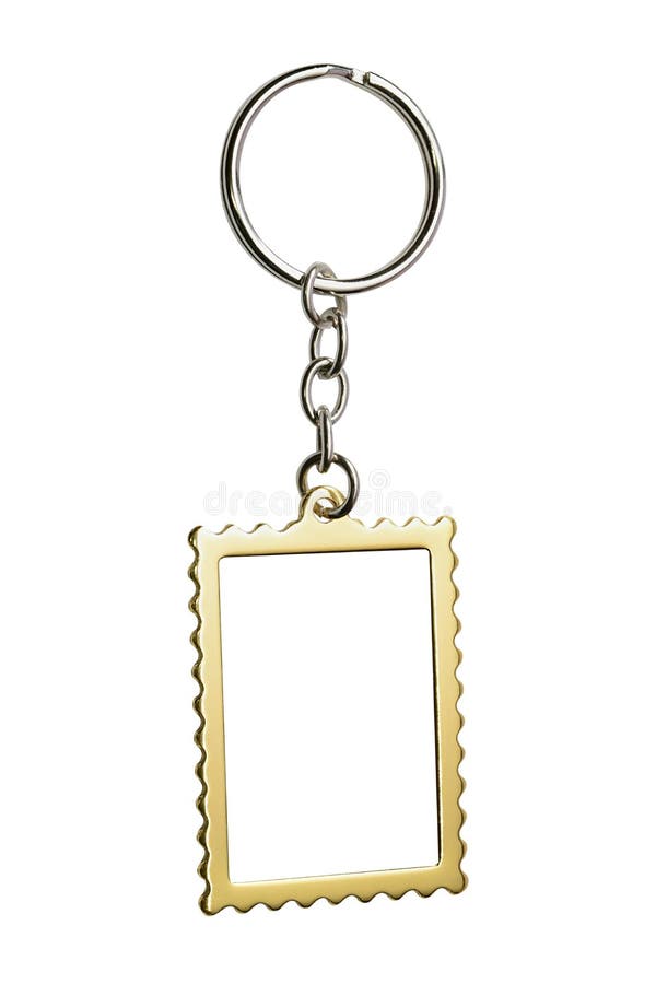 Gold Key Chain Isolated on White with Clipping Path Stock Image - Image ...