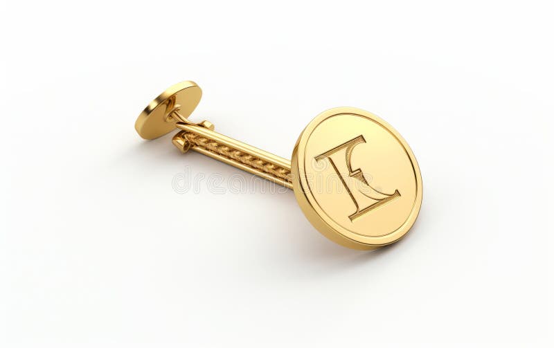 A Gold Key with Letter stock illustration. Illustration of intricate ...
