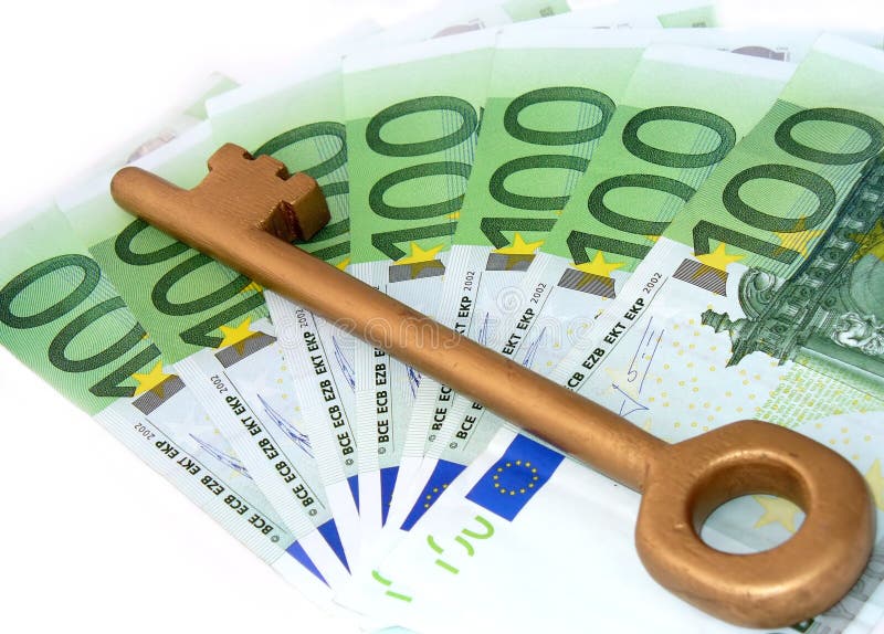 Gold key and money stock photo. Image of golden, finance - 3065806