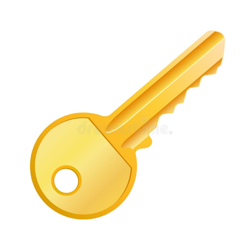 Key stock vector. Illustration of unlocking, bolt, real - 14758200