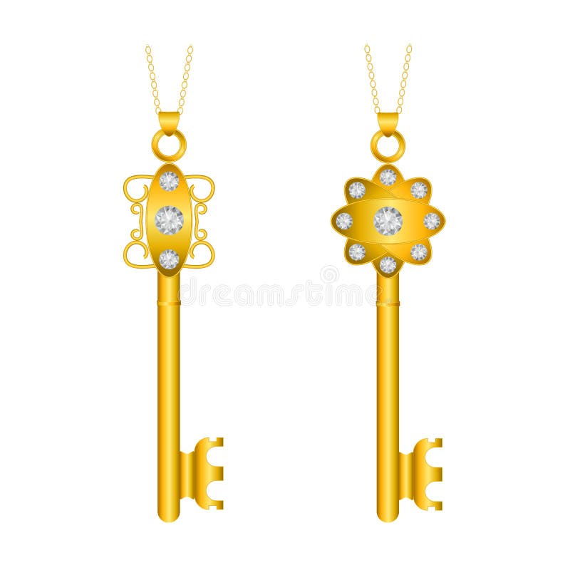 Gold Key , Vector Illustration Stock Vector - Illustration of ...