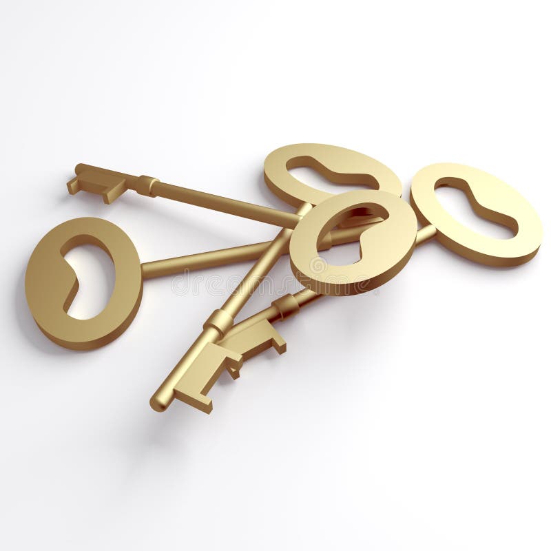 Gold Keys stock illustration. Illustration of english - 28359205