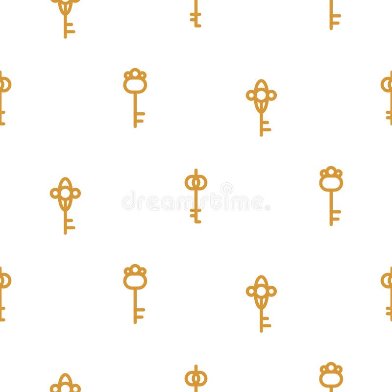 Keys Gold Vector Cartoon Illustration. on White. Stock Vector ...