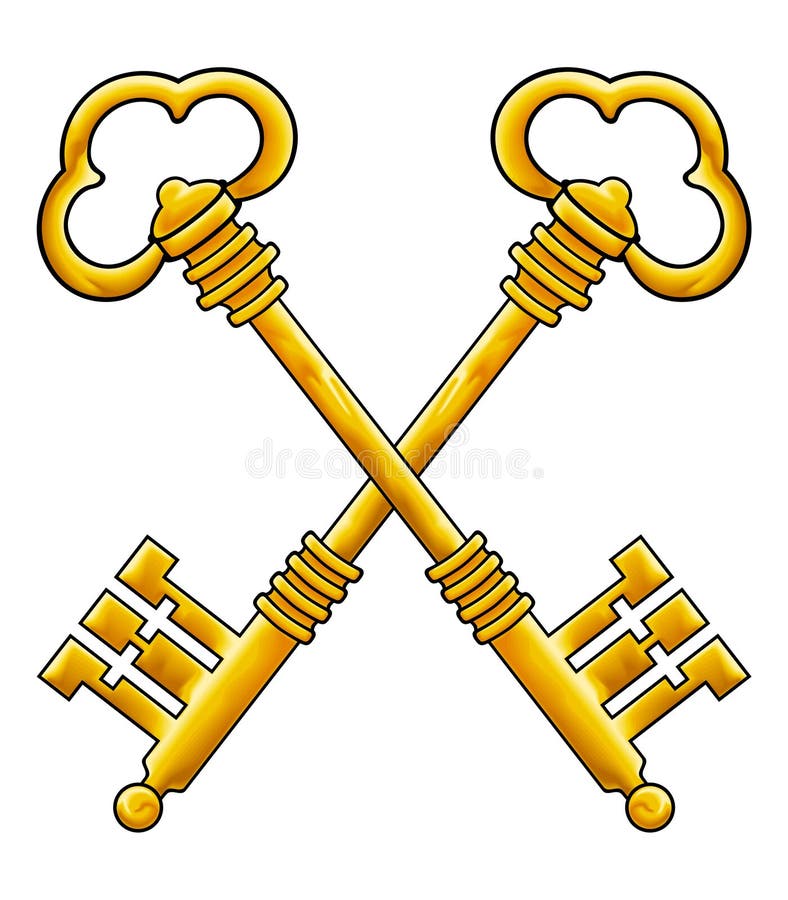 Gold keys vector stock vector. Illustration of realty - 9895212