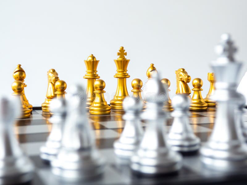 Face Off. Chessboard. a Game of Chess. Stock Image - Image of hobbies ...