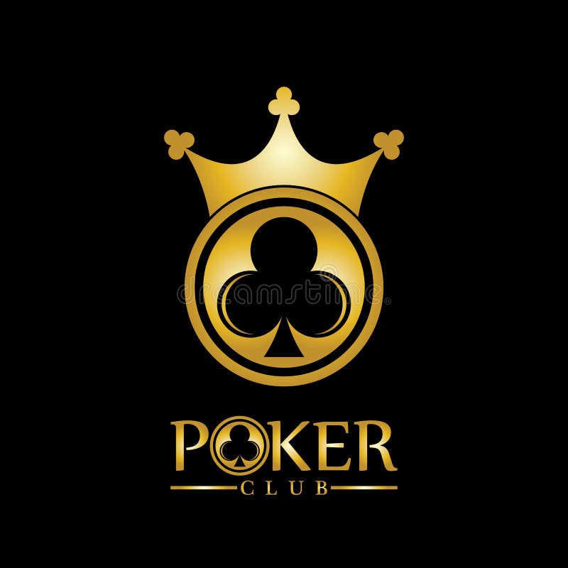 Gold King Poker Logo Design Vector on Black Background Stock Vector ...