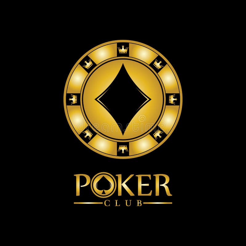 Gold King Poker Logo Design Vector on Black Background Stock Vector ...