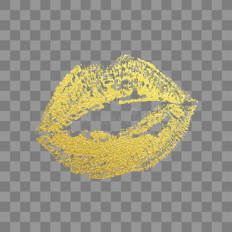 Gold Kiss Lips Imprint Vector Golden Glitter Lipstick Print Stock ... Gold Kiss Lips Imprint Vector Golden Glitter Lipstick Print Stock ...