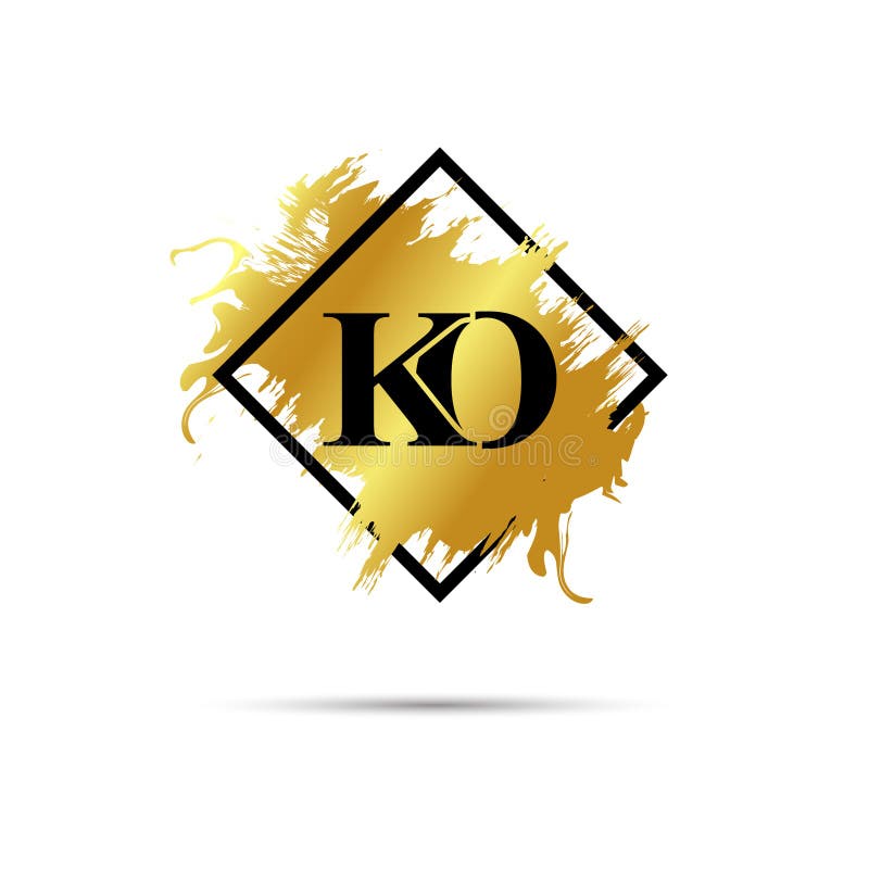 Gold KO Logo Symbol Vector Art Design Stock Illustration - Illustration ...