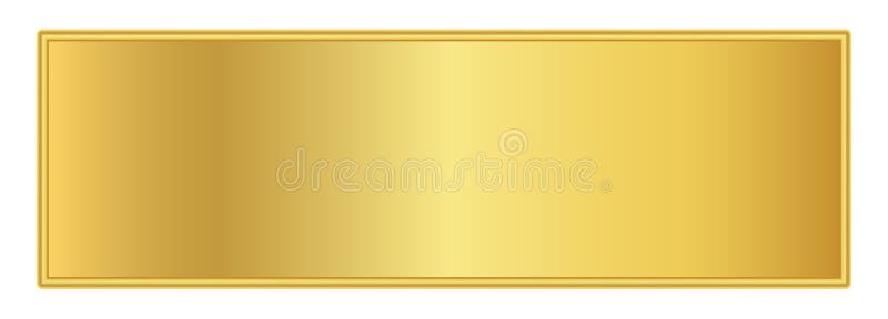 Gold Label Banner, Luxury Golden Frame, Gold Name Plate Stock Vector ...