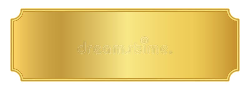 Gold Label Banner, Luxury Golden Frame, Gold Name Plate Stock Vector ...