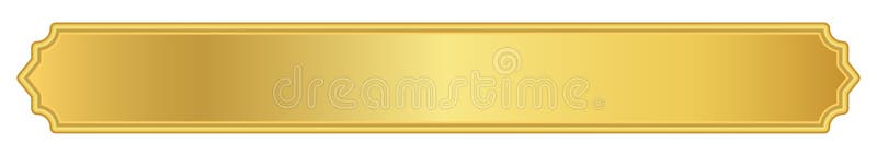 Gold Label Banner, Luxury Golden Frame, Gold Name Plate Stock Vector ...