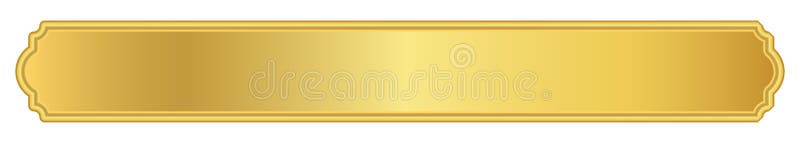 Gold Label Banner, Luxury Golden Frame, Gold Name Plate Stock Vector ...