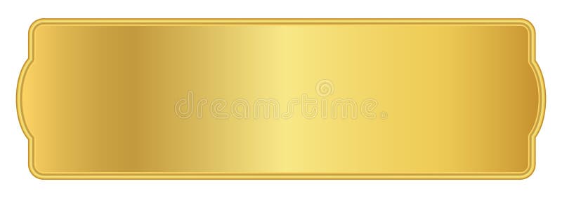 Gold Label Banner, Luxury Golden Frame, Gold Name Plate Stock Vector ...