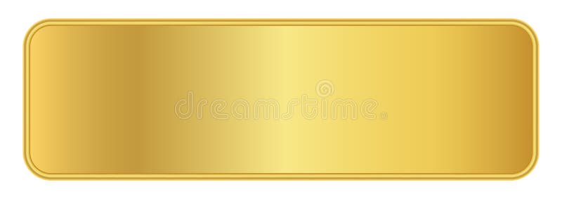 Gold Label Banner, Luxury Golden Frame, Gold Name Plate Stock Vector ...