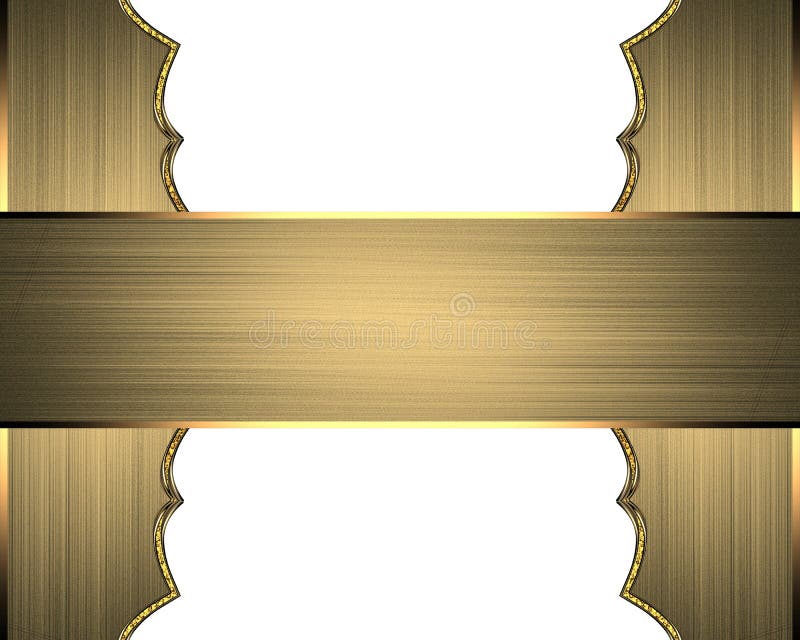 Gold Label for Text on White Background. Template for Design Stock ...