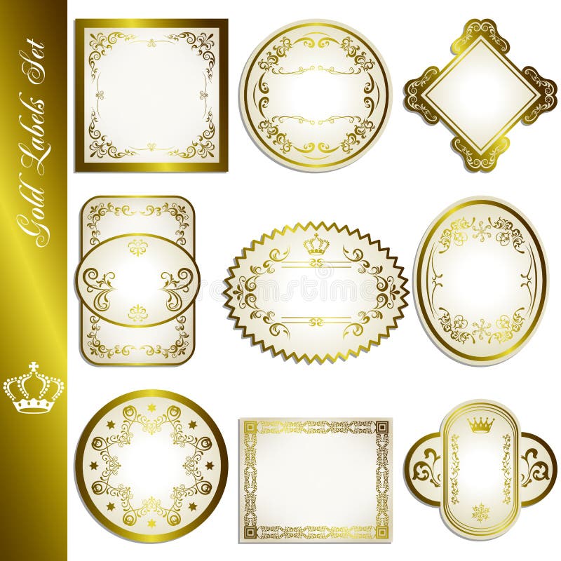 Abstract Gold and Silver Frame Stock Illustration - Illustration of ...